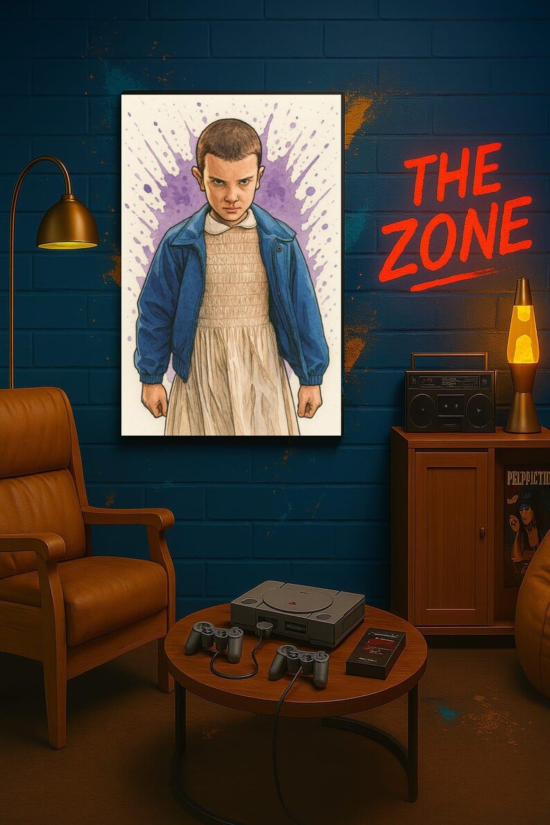Eleven Watercolor Poster: Stranger Things Fan Art, Telekinetic Scene - Etsy