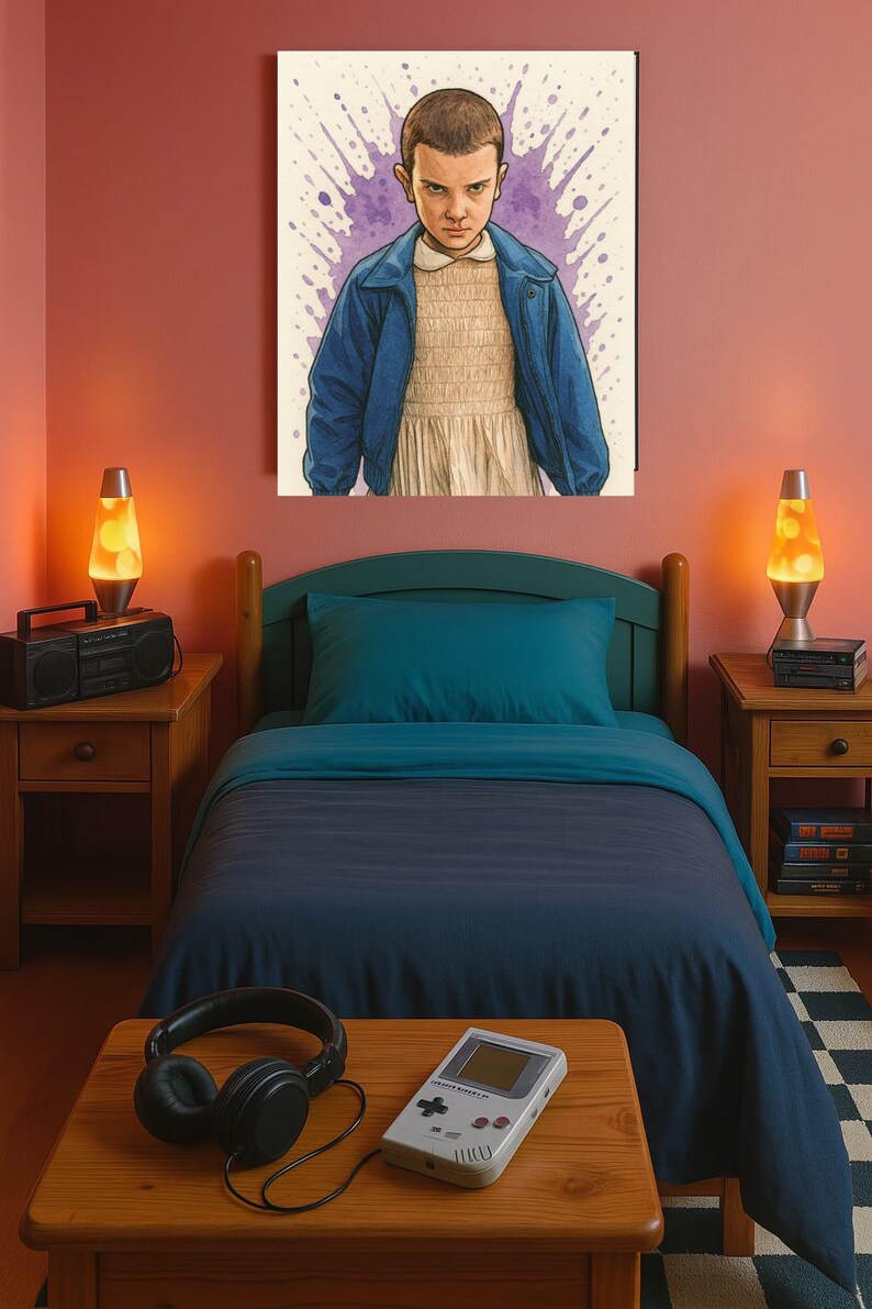 Eleven Watercolor Poster: Stranger Things Fan Art, Telekinetic Scene - Etsy
