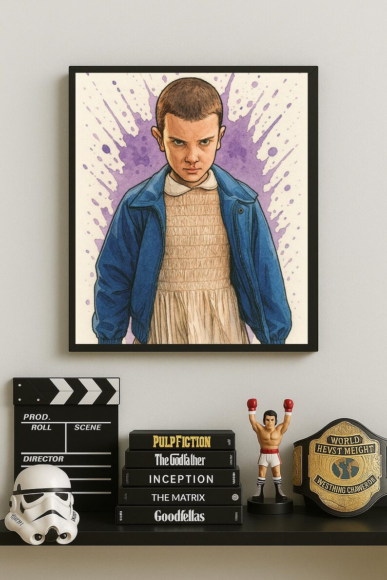Eleven Watercolor Poster: Stranger Things Fan Art, Telekinetic Scene - Etsy