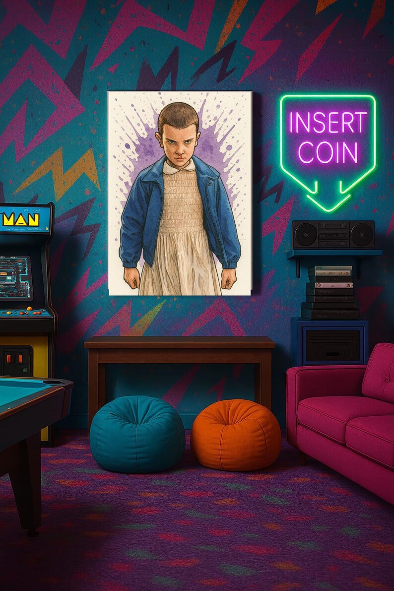 Eleven Watercolor Poster: Stranger Things Fan Art, Telekinetic Scene - Etsy