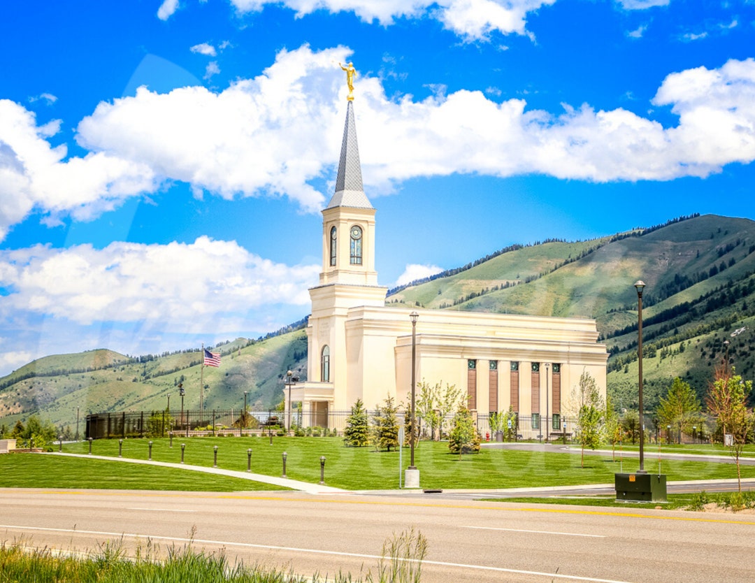 Star Valley Wyoming LDS Temple Metal Print Spring Day Wall Art Decor ...