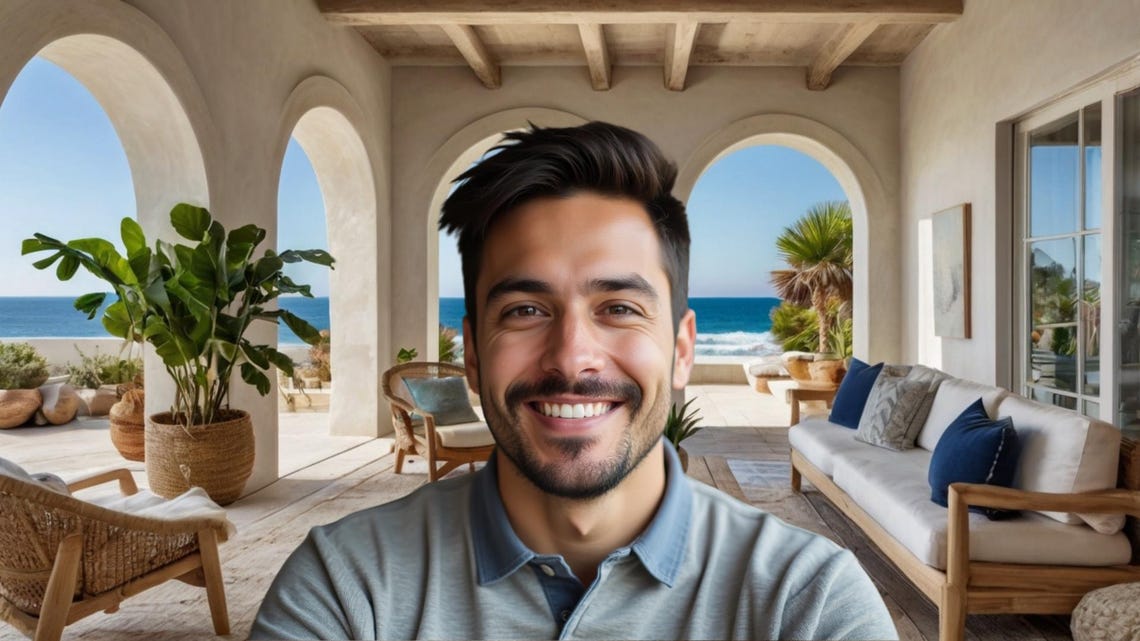 10 Beach House Virtual Zoom Background Coastal Home Office Backdrop ...