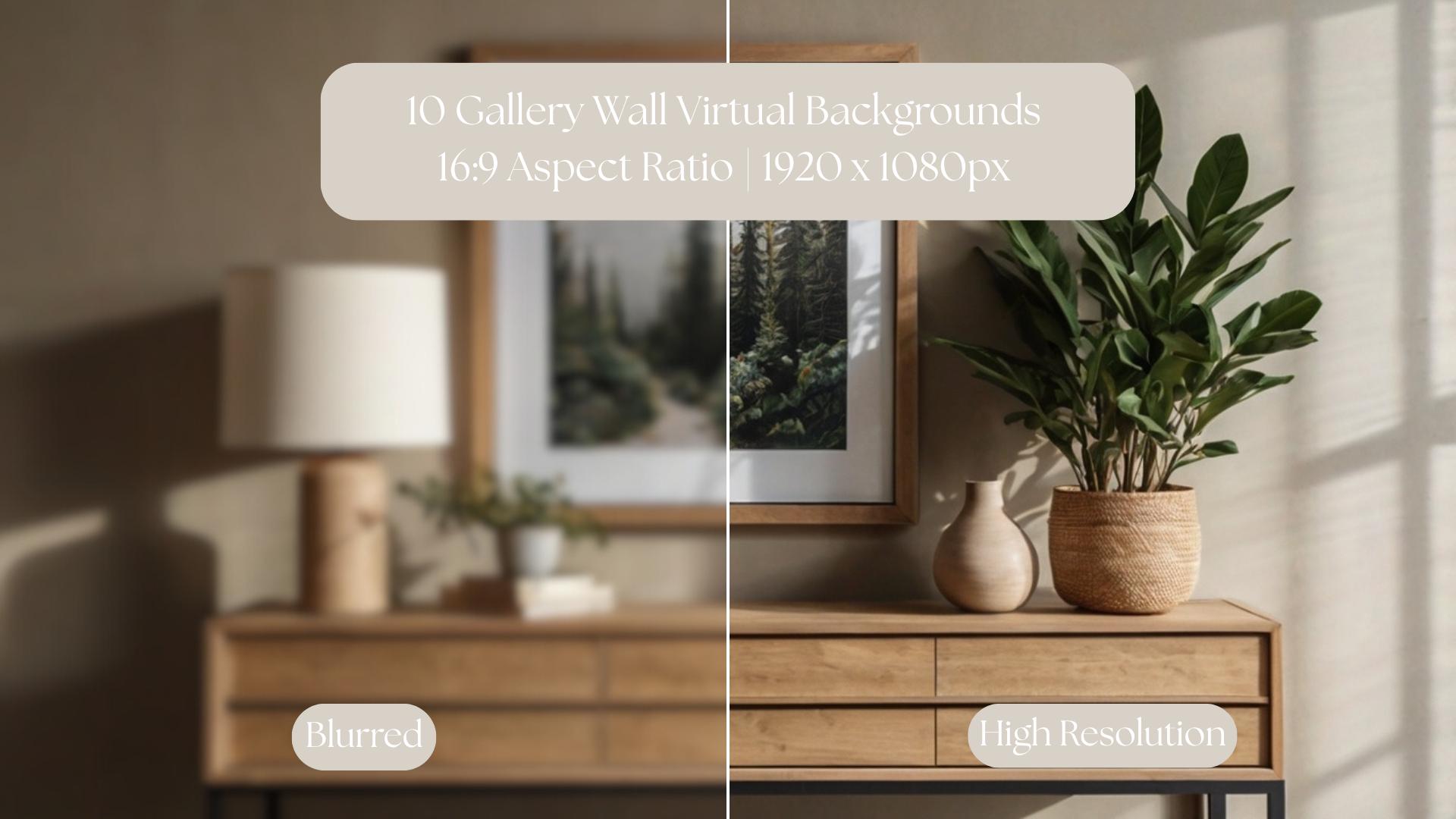 10 Modern Zoom Background Bundle Minimalist Home Office Virtual ...