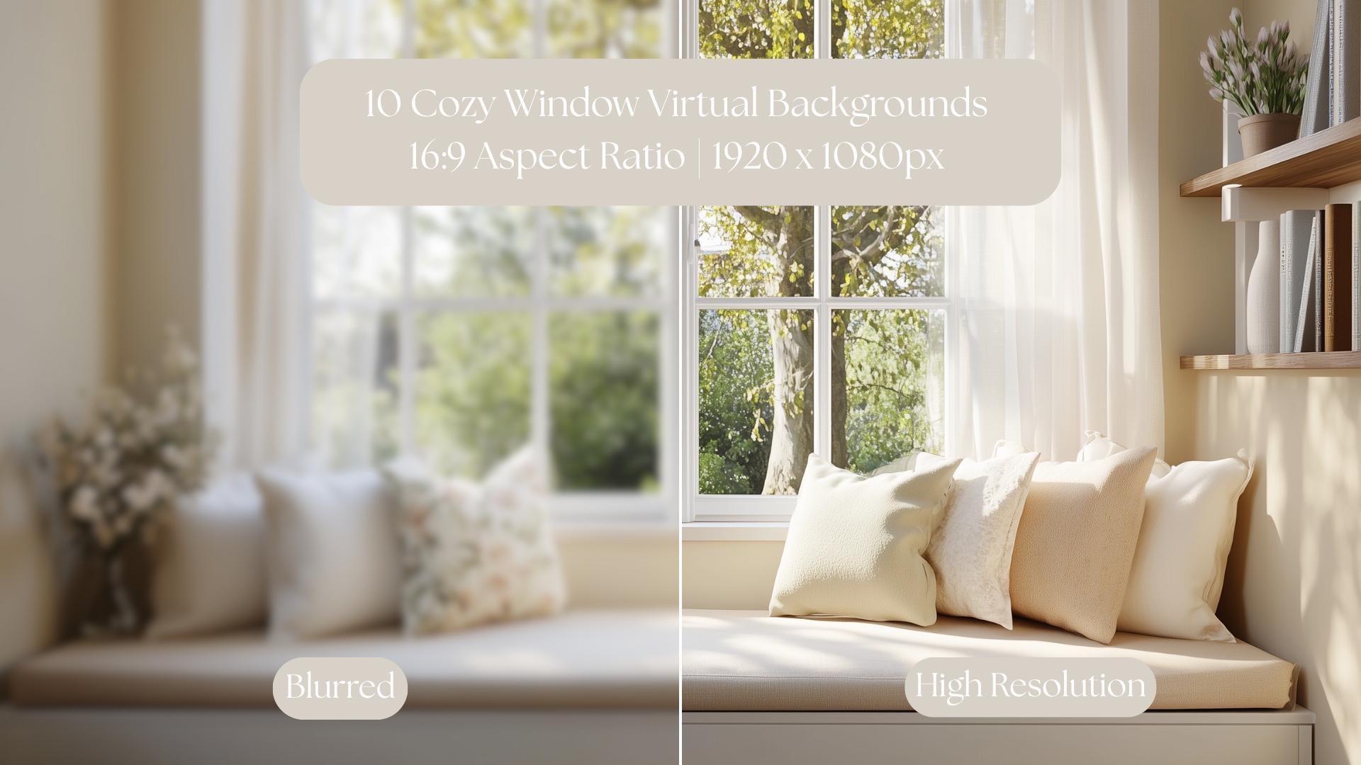 10 Cozy Virtual Background Zoom Teams Window Seat Reading Nook Home ...