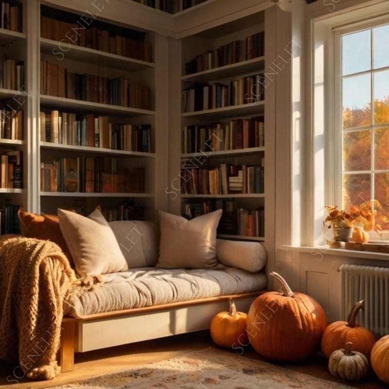 Fall Zoom Office Background - Etsy