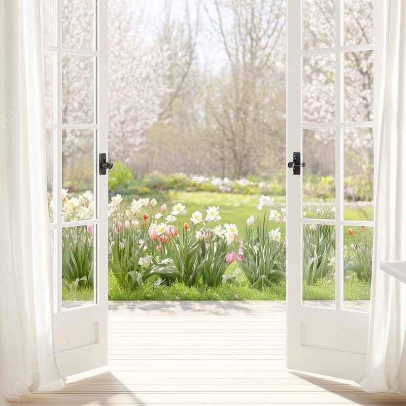 Spring Window Teams Background - Etsy