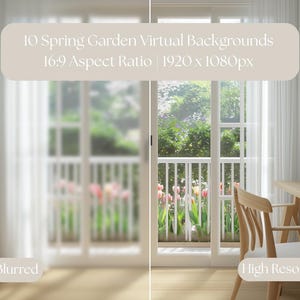 10 Spring Garden Zoom Background Virtual Office Backdrop Microsoft ...