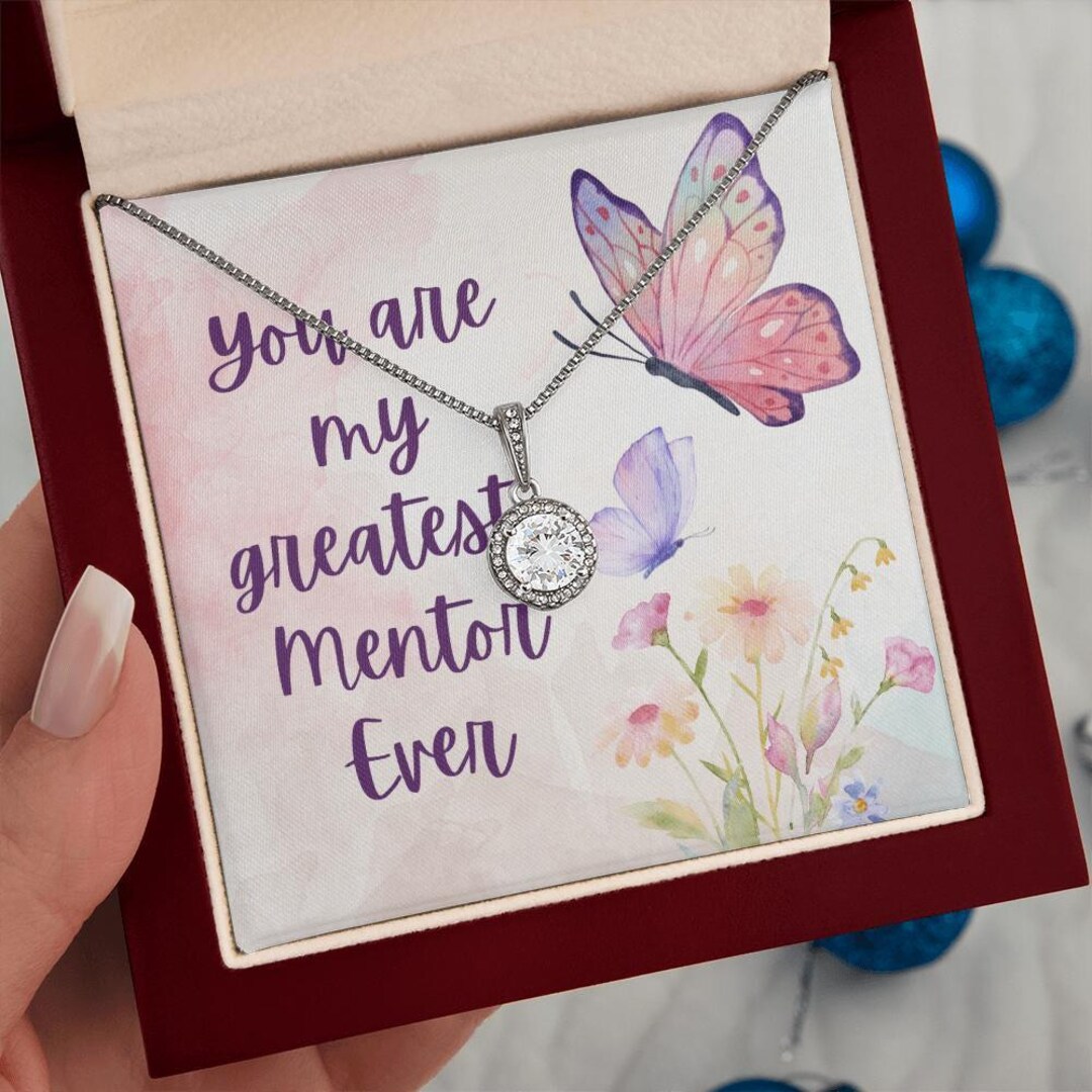 Mentor Appreciation Gift – Thank You Message Card With Jewelry for the ...