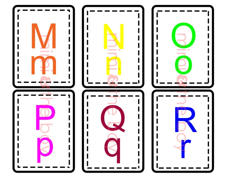 Printable Alphabet uppercase and Lowercase Cards (Instant Download) - Etsy