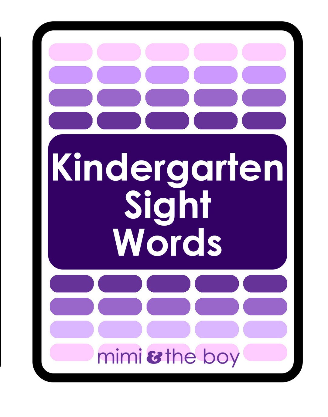 Printable Kindergarten Sight Word Cards - Educational Downloadable ...