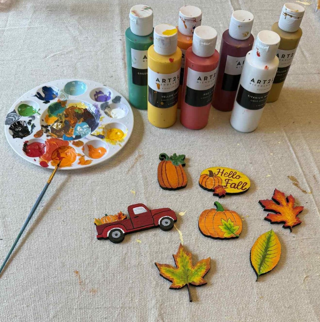 DIY Fall Magnet Painting Kit – Pumpkins, Leaves & Fall Accents Craft - Etsy