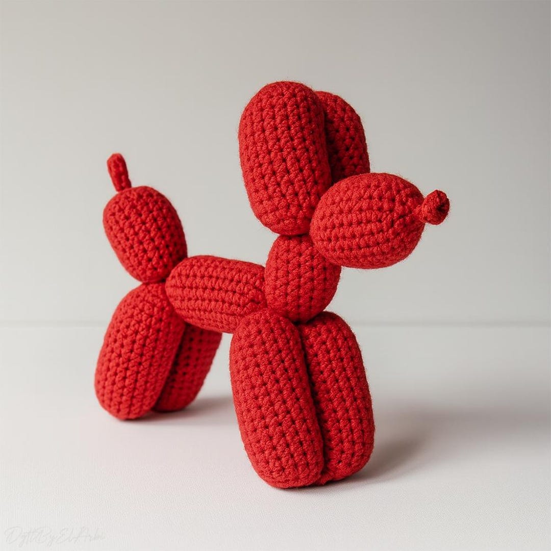 Balloon Dog Crochet Pattern, Amigurumi Balloon Animal, DIY PDF, Cute ...