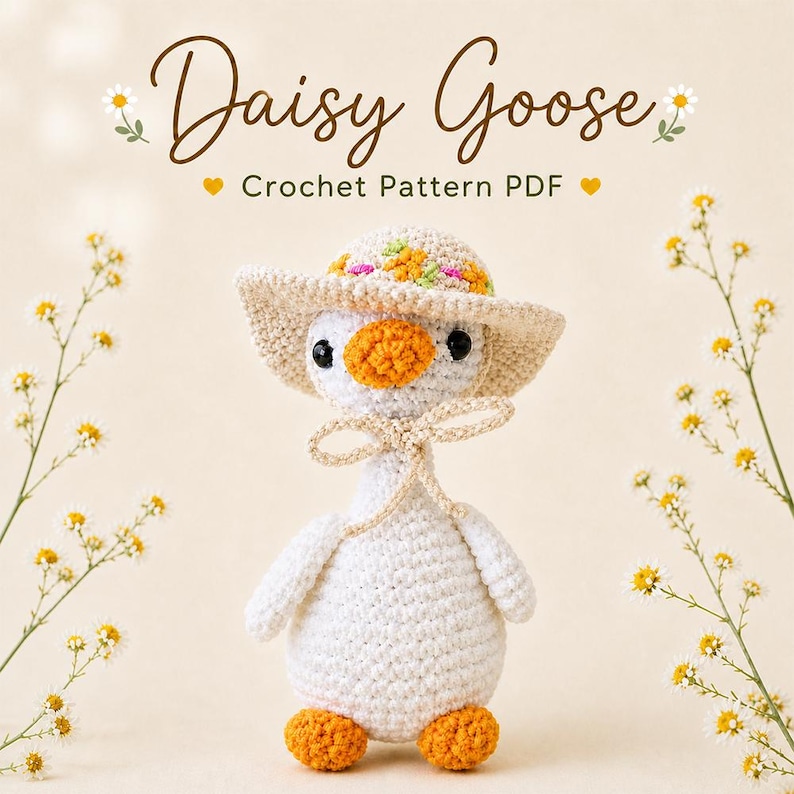 Crochet Goose Pattern PDF – Easy Amigurumi Plush Goose, Beginner ...