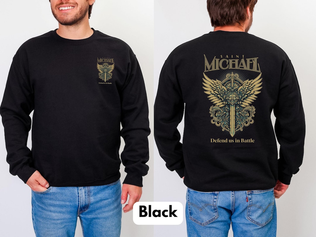 Saint Michael Archangel Sweatshirt: Catholic Gym Warriors, Christian ...