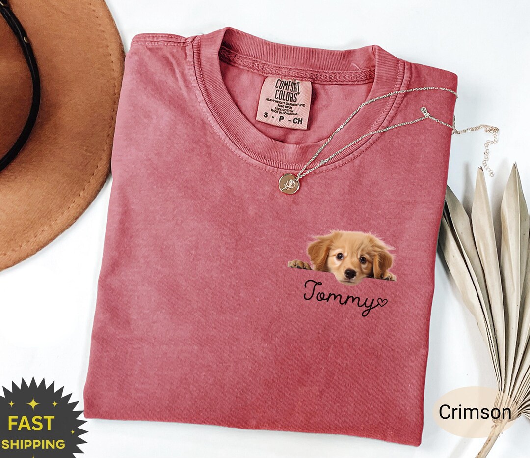 Custom Dog Shirt Photo and Name Comfort Colors® Personalized Dog ...