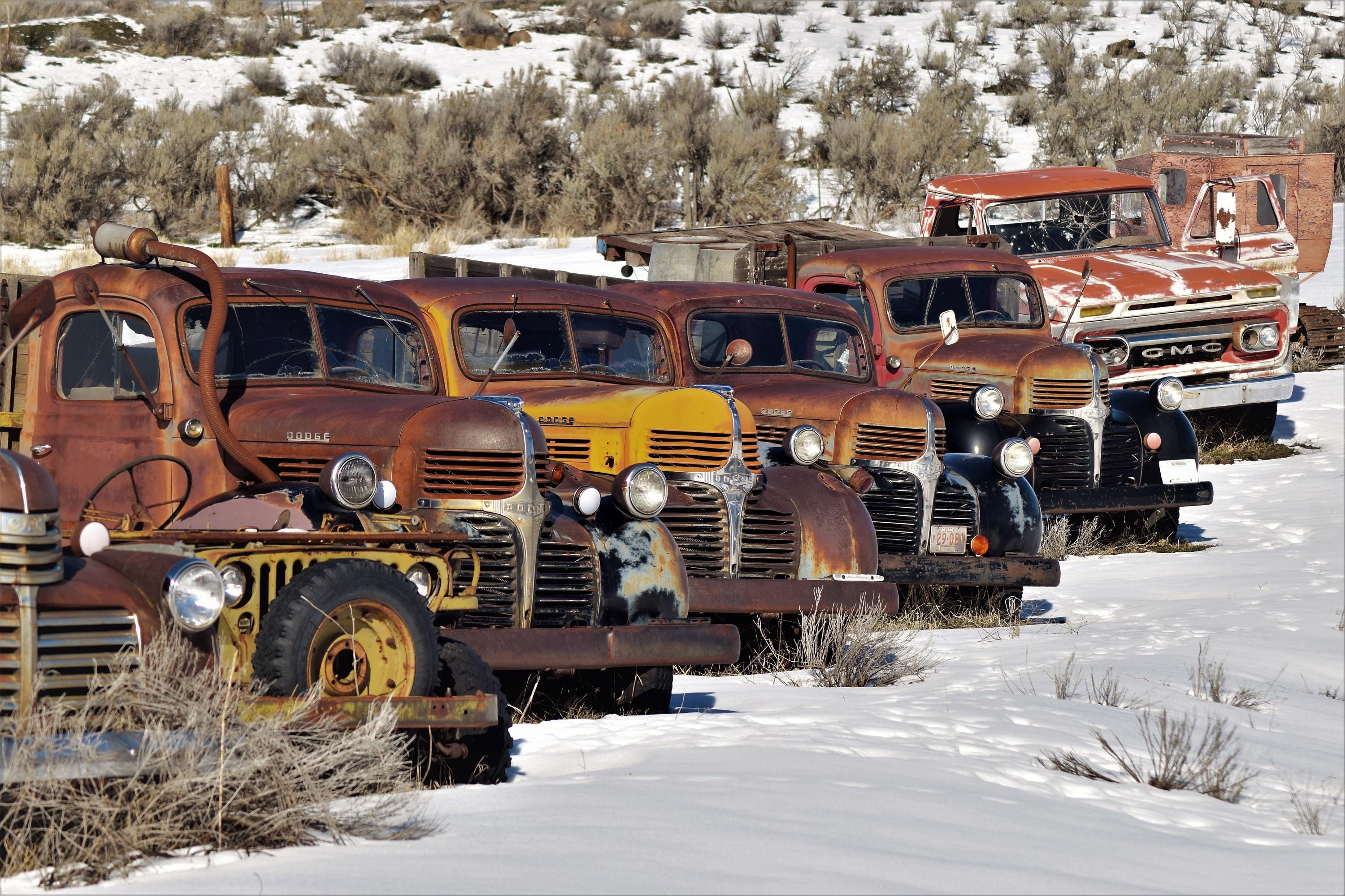 Winter Trucks Western Art Abandoned Vintage Cars Planes Landscapes ...