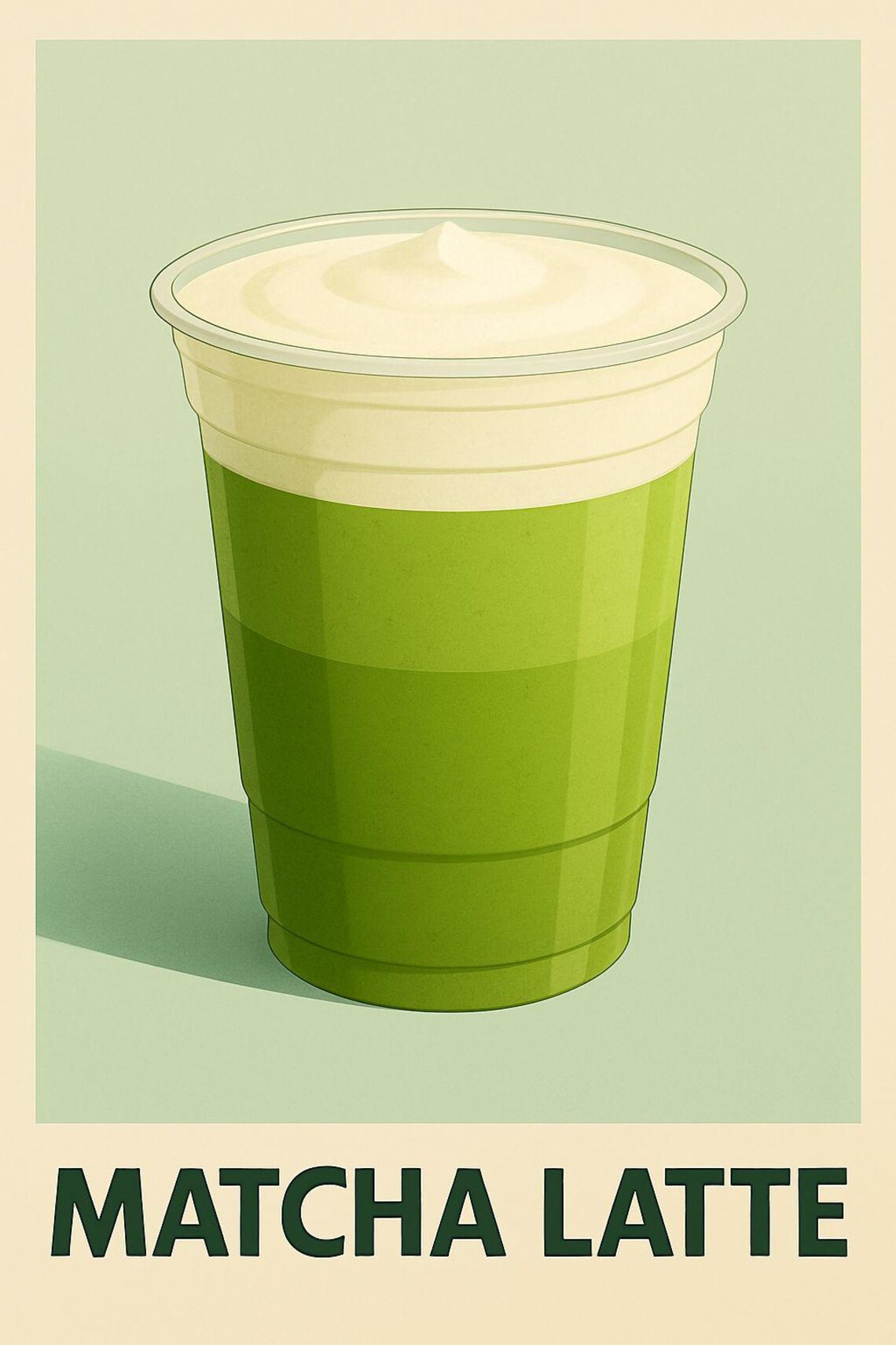 Matcha Latte Poster Image - Etsy