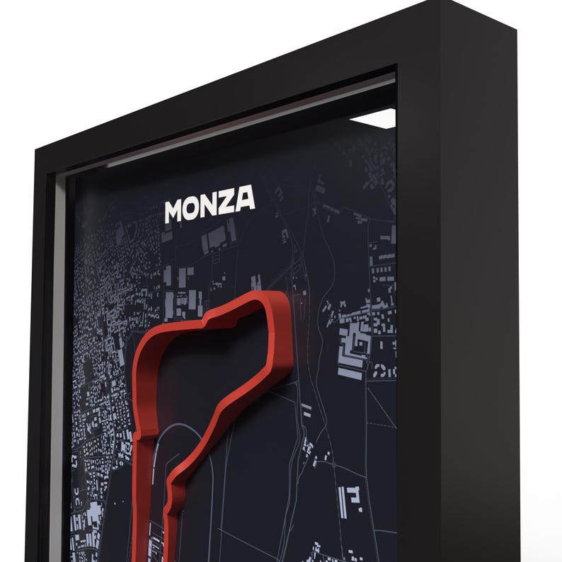 Formula 1 Monza Track Poster · 3D Printed Italian F1 Grand Prix Wall ...