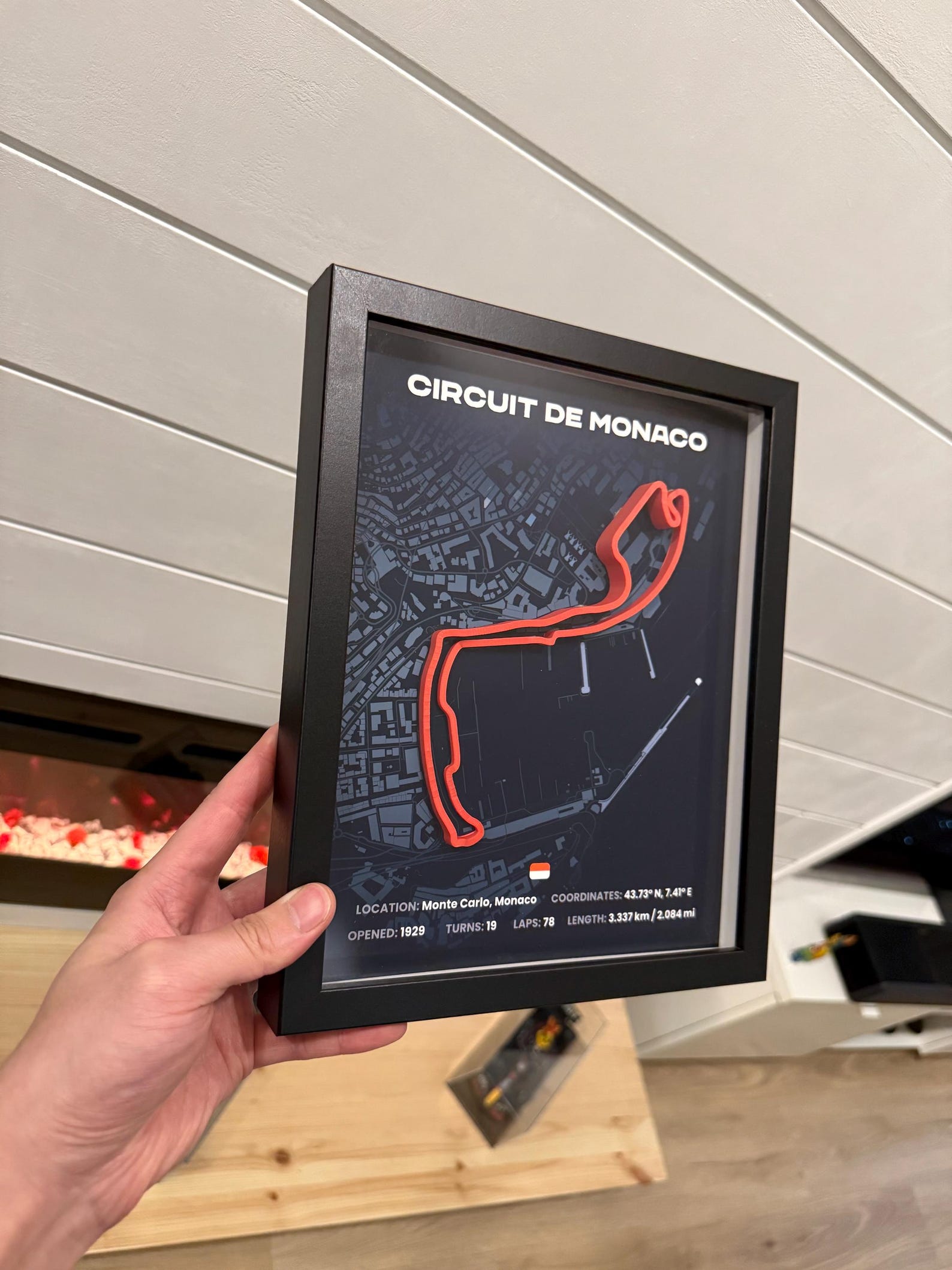 3D Formula 1 Monaco Track Poster · F1 Monte Carlo Grand Prix Wall Art ...
