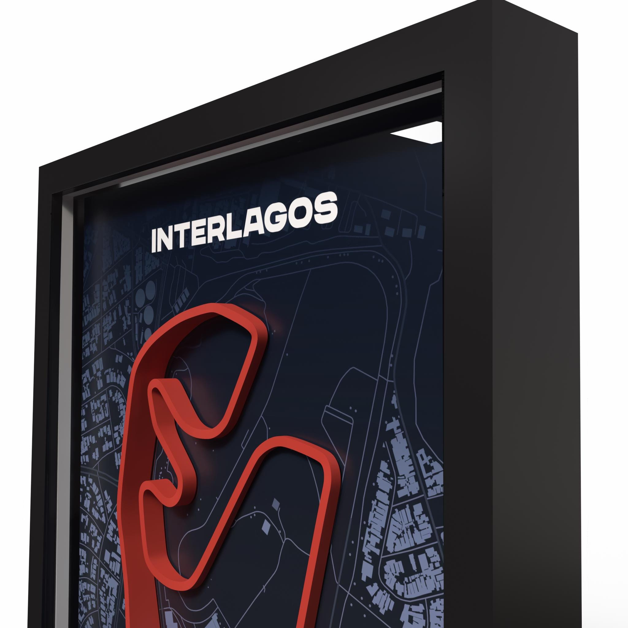3D Formula 1 Interlagos Track Poster · 3D Brazilian F1 Grand Prix Wall ...