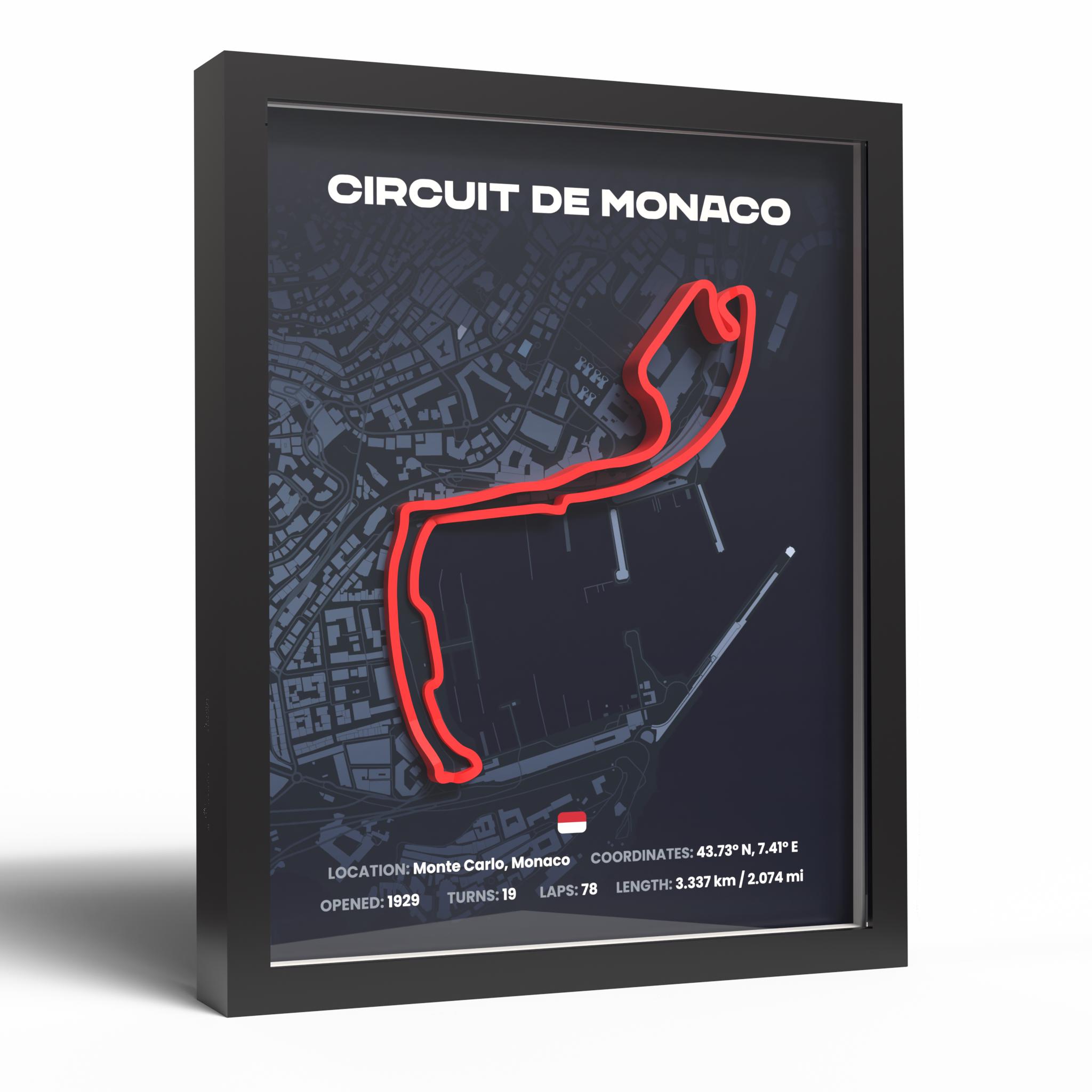 3D Formula 1 Monaco Track Poster · F1 Monte Carlo Grand Prix Wall Art ...