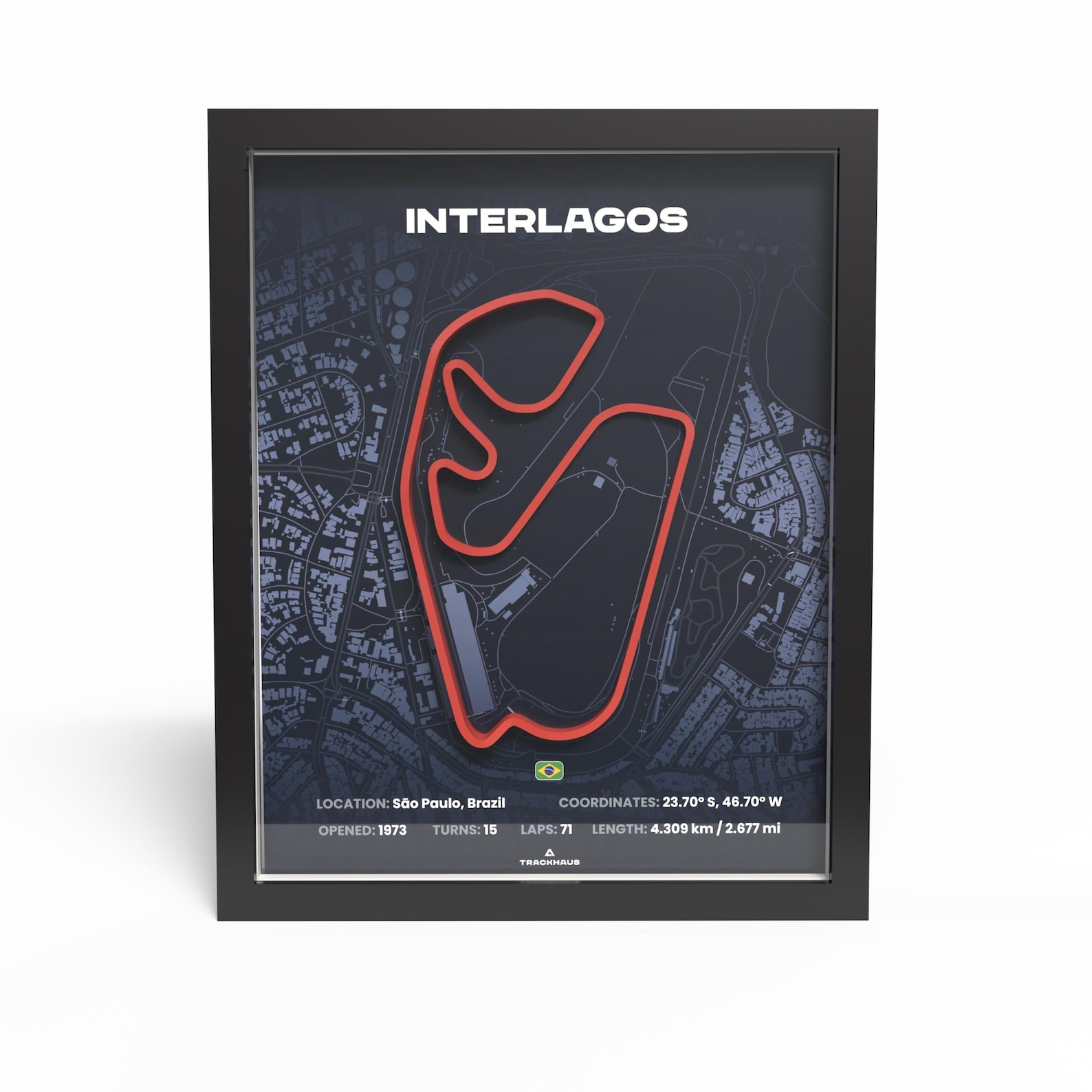 3D Formula 1 Interlagos Track Poster · 3D Brazilian F1 Grand Prix Wall ...
