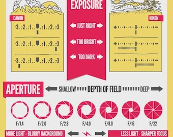 DSLR Cheat Sheet Cards 12 Pages | Manual Photography Basics, Camera Settings, Composition ...