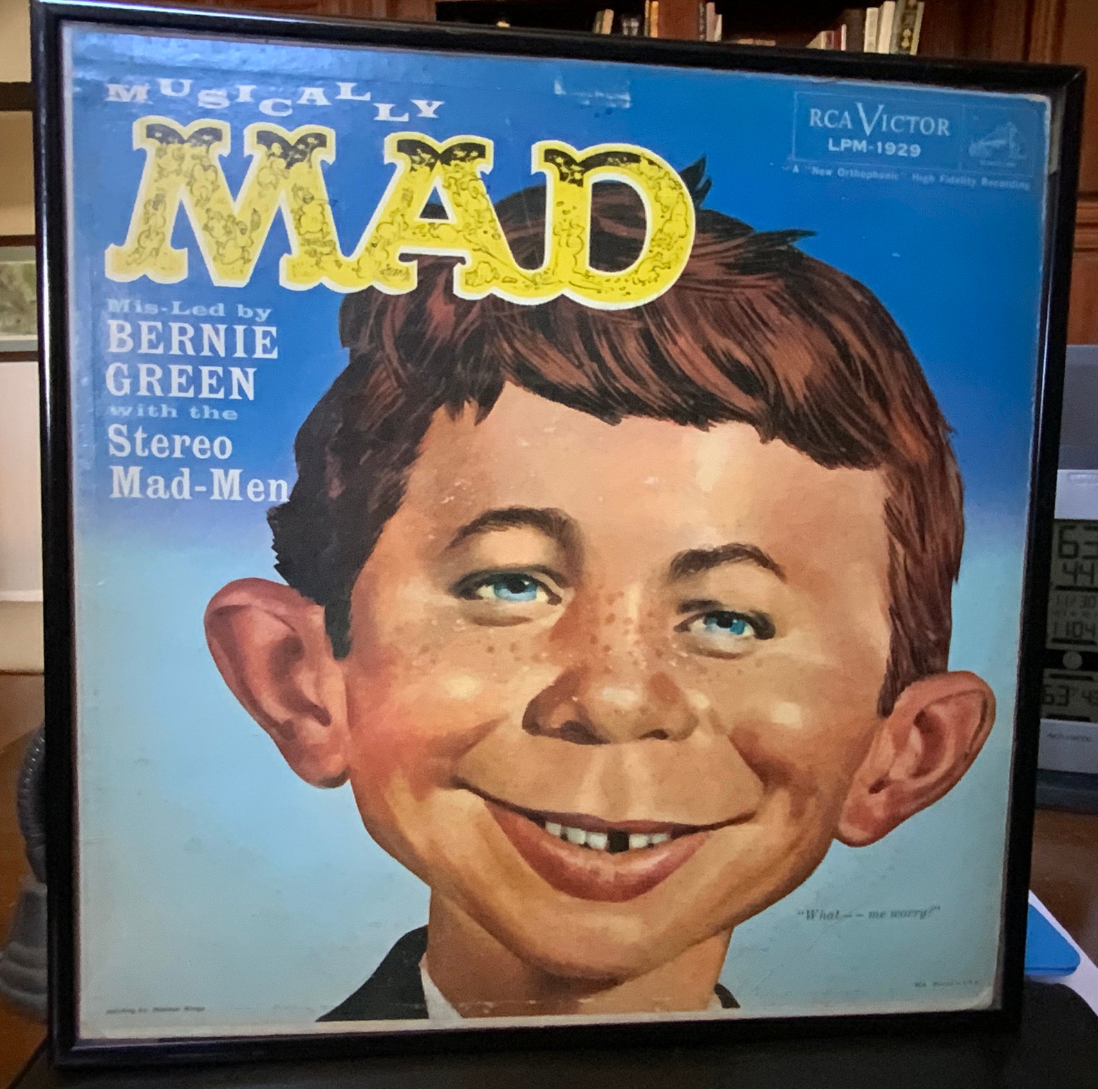 1959 Mad Magazine Alfred E Neumann record album in a glass | Etsy