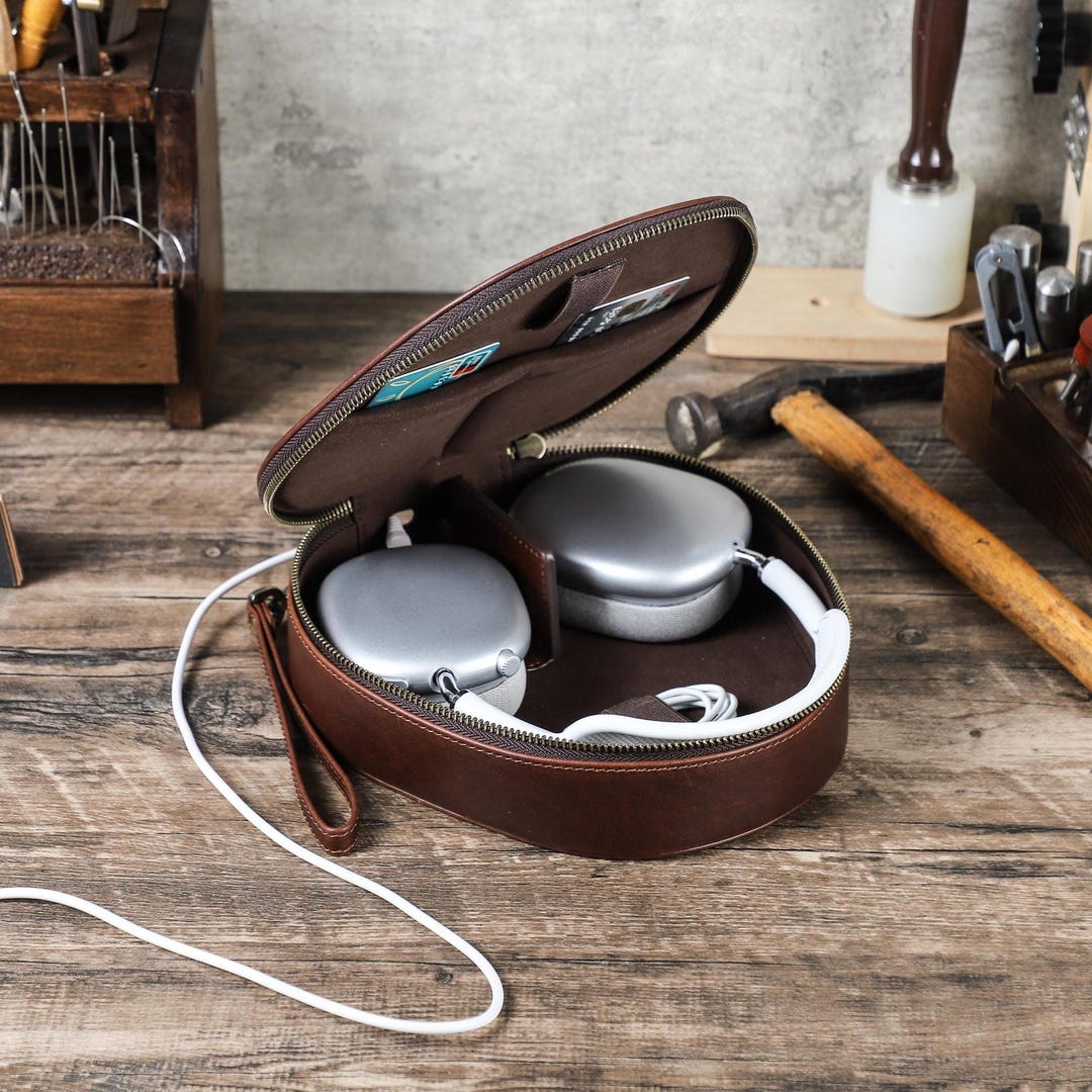 Personalized Leather Headphone Case for Airpods Max & Sony XM4 XM5 XM6 ...