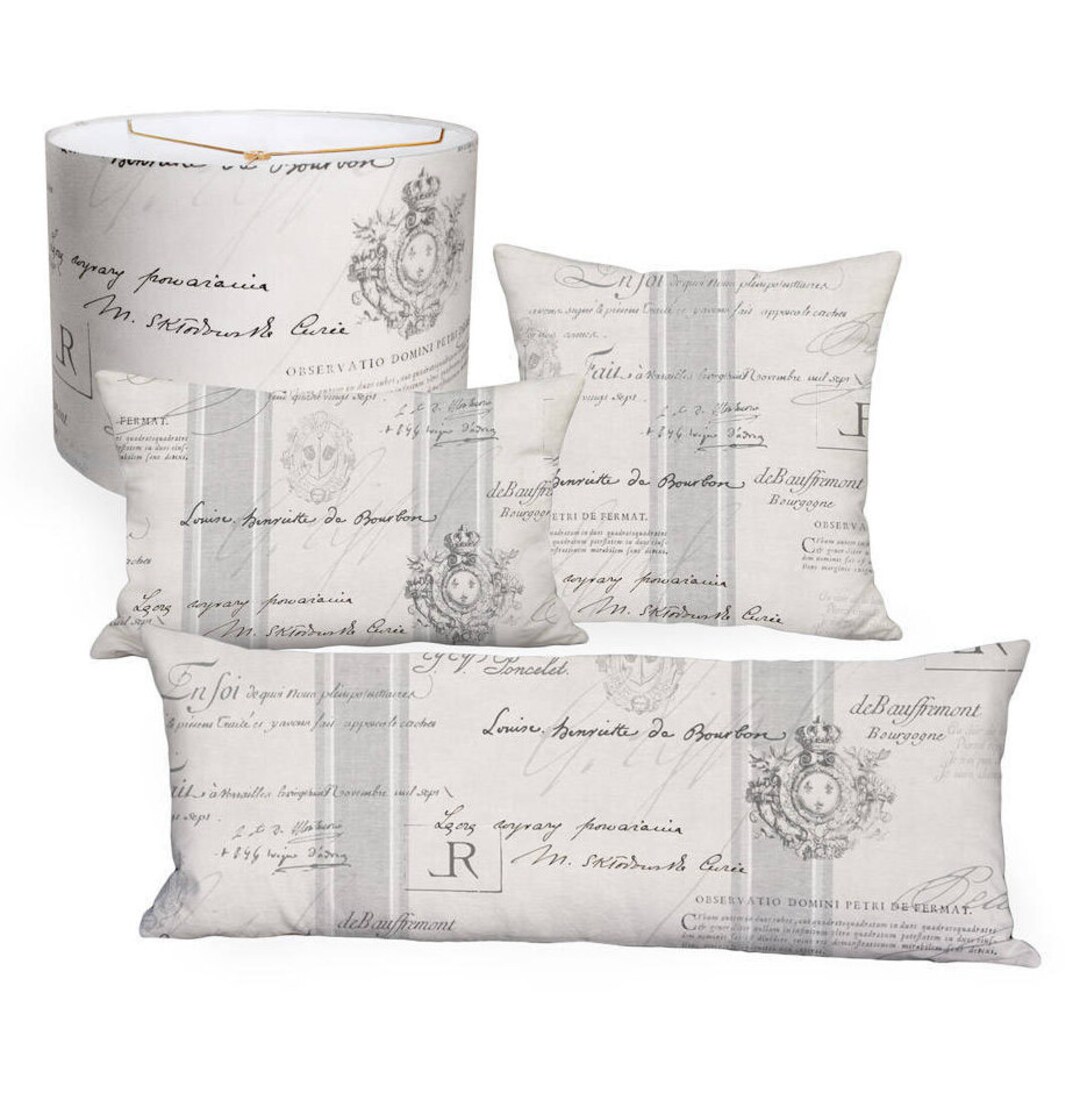 Grey French Country Famous France Signature Script Square or - Etsy