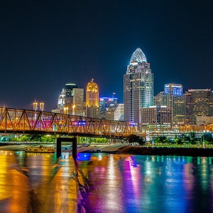 4K Cincinnati Ohio Night Skyline Wallpaper Digital Download - Etsy