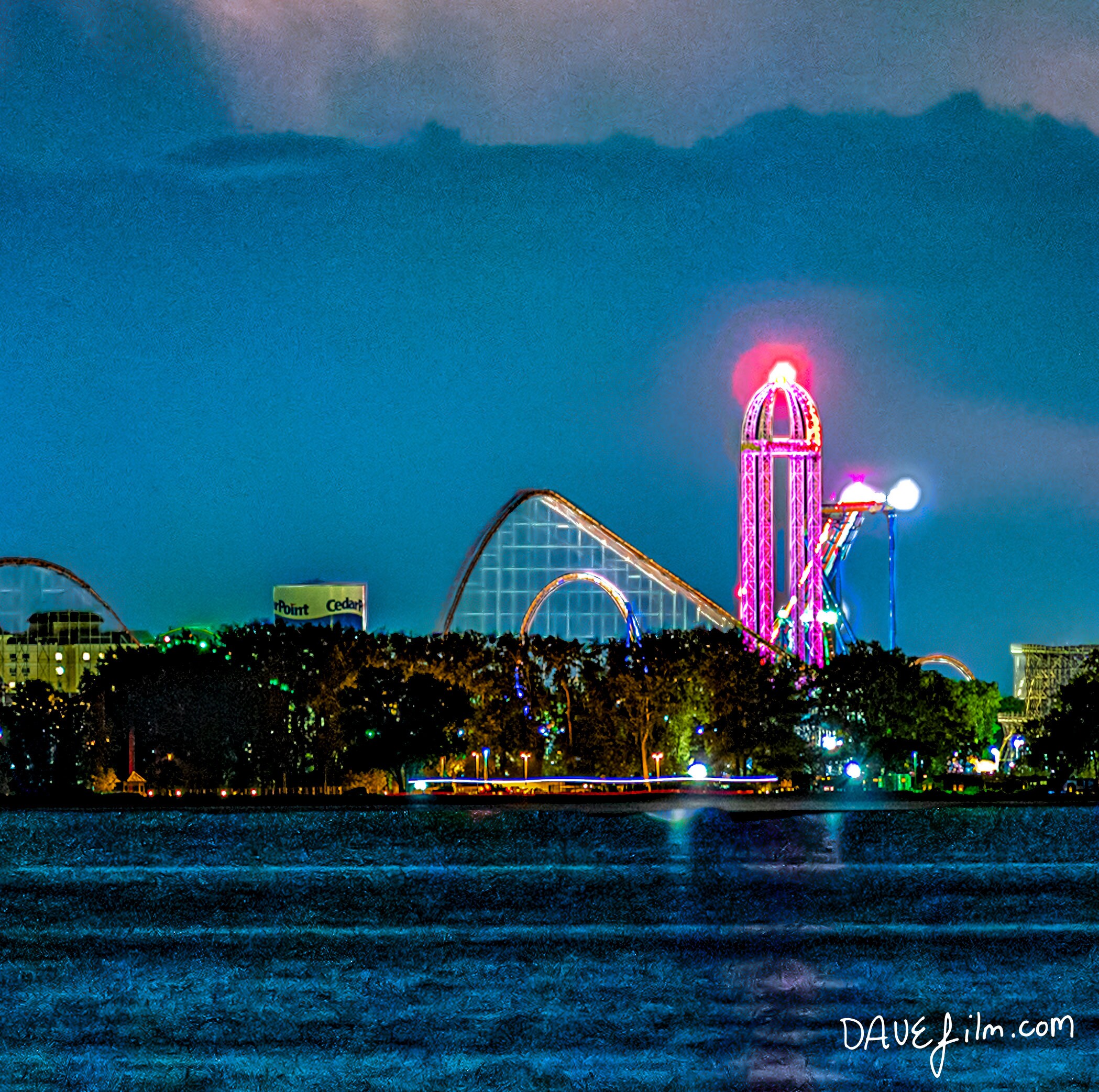 Cedar Point Ohio Skyline Lightning Storm Photo 8x12 Print for Bathroom ...