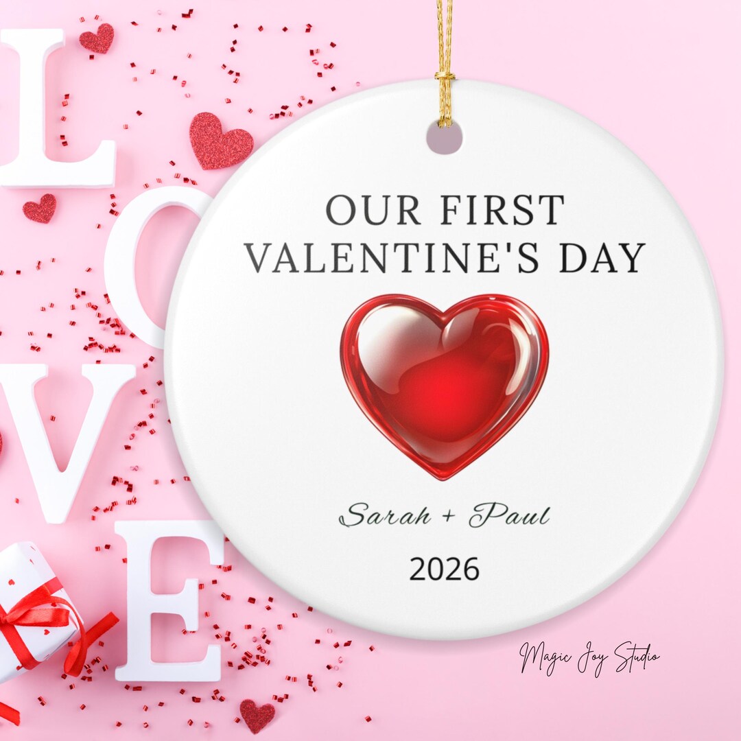 Our First Valentine's Day Keepsake Gifts,first Valentine's Day Ornament ...