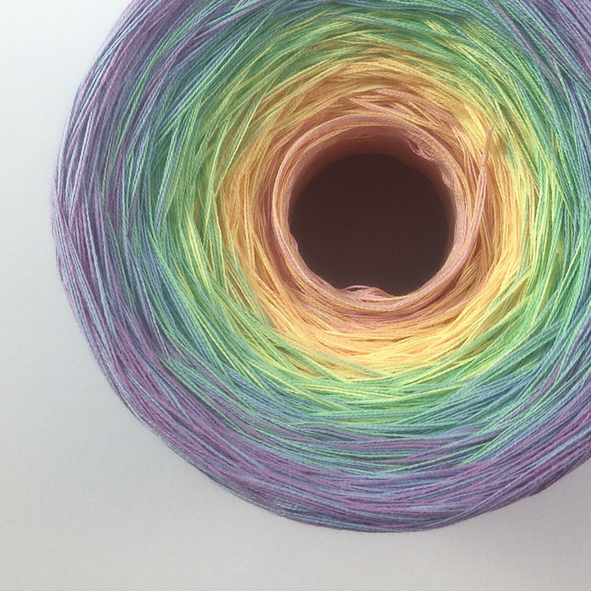 Color Change Gradient Yarn pastel rainbow Moca Cotton Yarn | Etsy