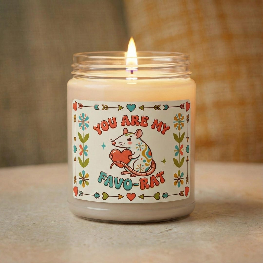 You Are My Favo-rat - MCM Rat Pun Soy Valentine Candle 9oz - Mid ...