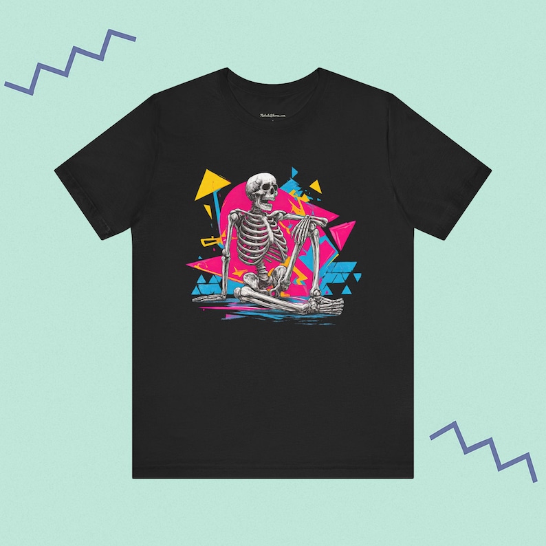 Retro 90s Neon Skeleton Vaporware Unisex T-shirt - Etsy
