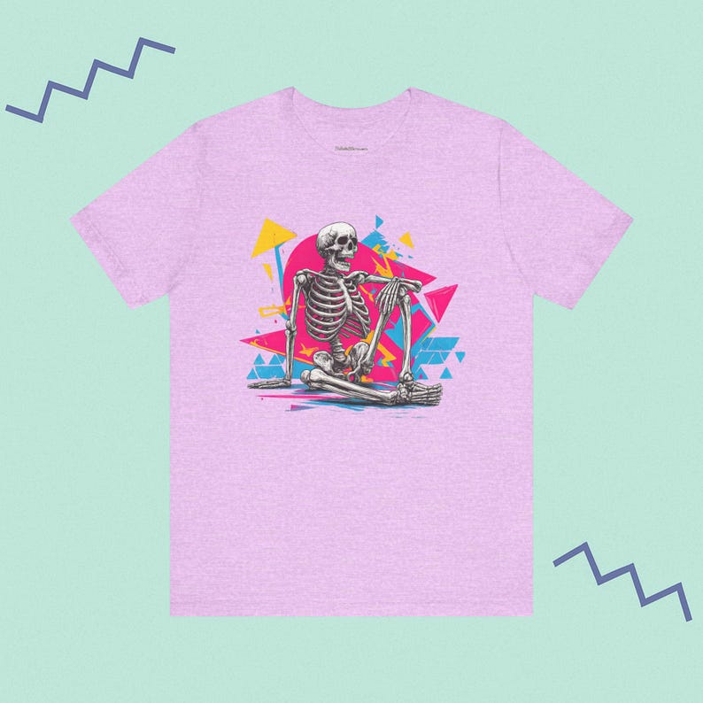 Retro 90s Neon Skeleton Vaporware Unisex T-shirt - Etsy