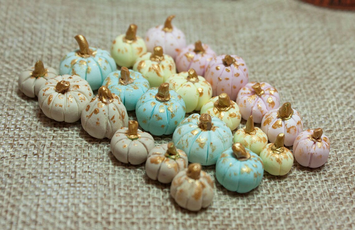 MINIATURE PUMPKINS HALLOWEEN 1:12 Scale Dollhouse Miniatures Shabby ...