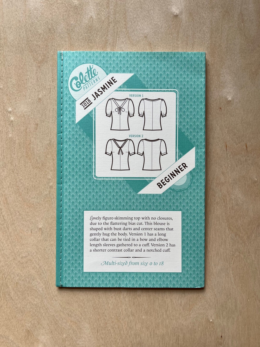 Colette 1018 Jasmine Top Sewing Pattern Sizes 0-18 Complete - Etsy