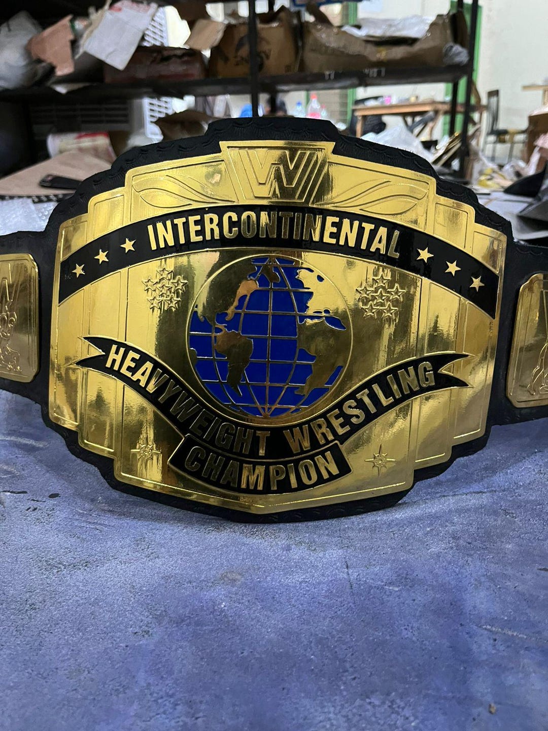 IC Intercontinental Championship Belt Gold Plated 2MM&4MM Zinc Plates ...
