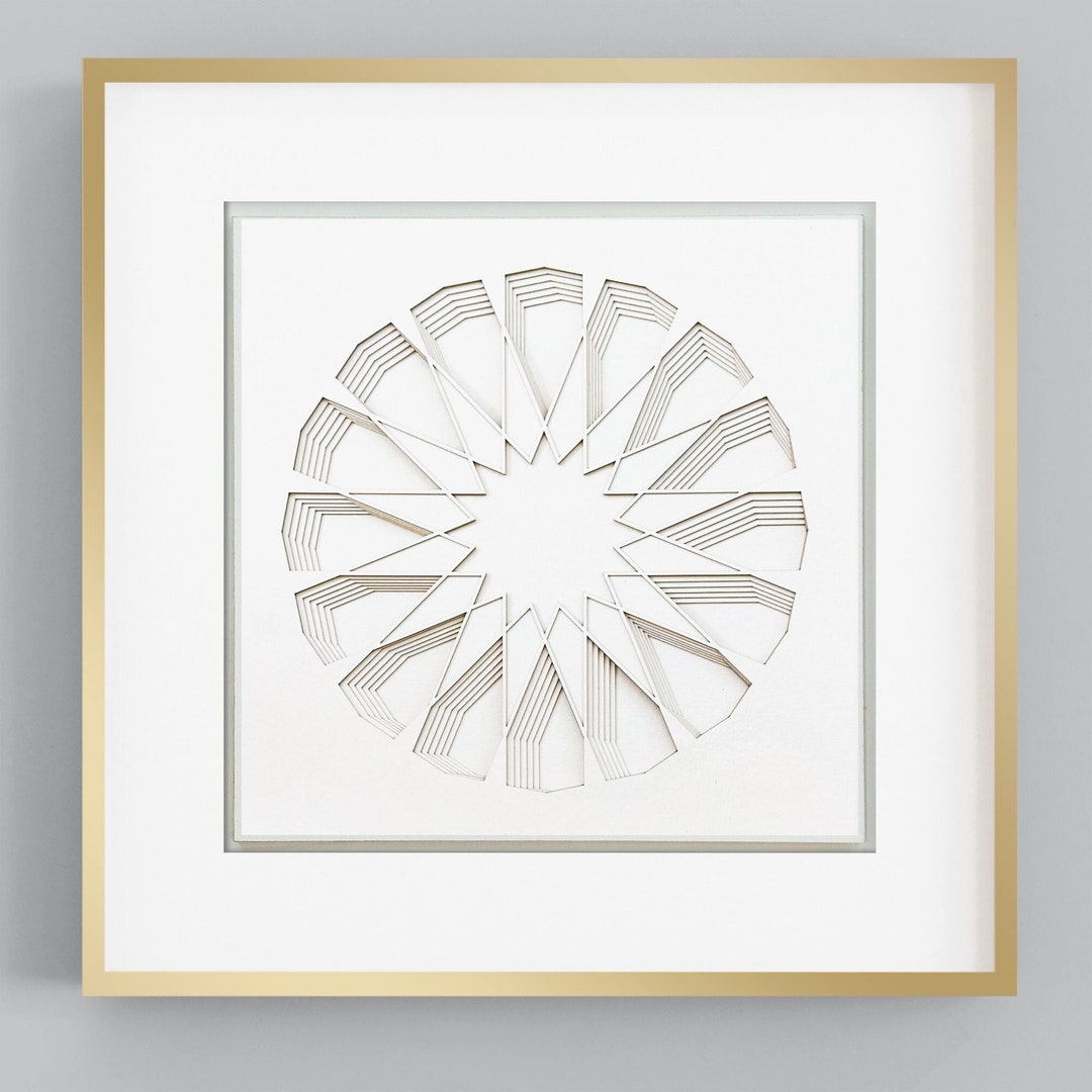 16-pointed Star Multi-layered 3D Papercut Artwork - Etsy