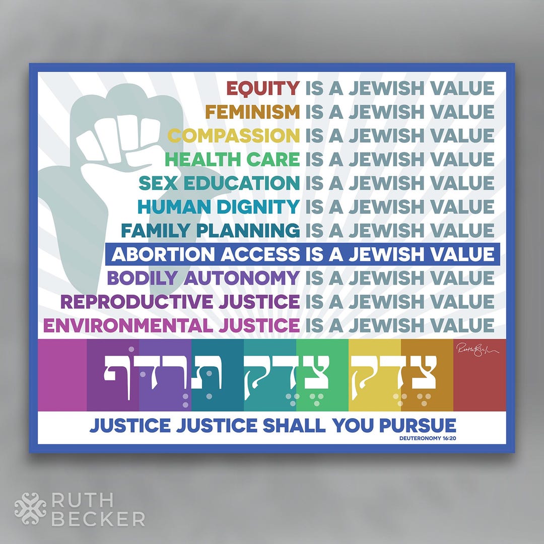 Jewish Values Poster · Rainbow Design Celebrating Equity Compassion ...
