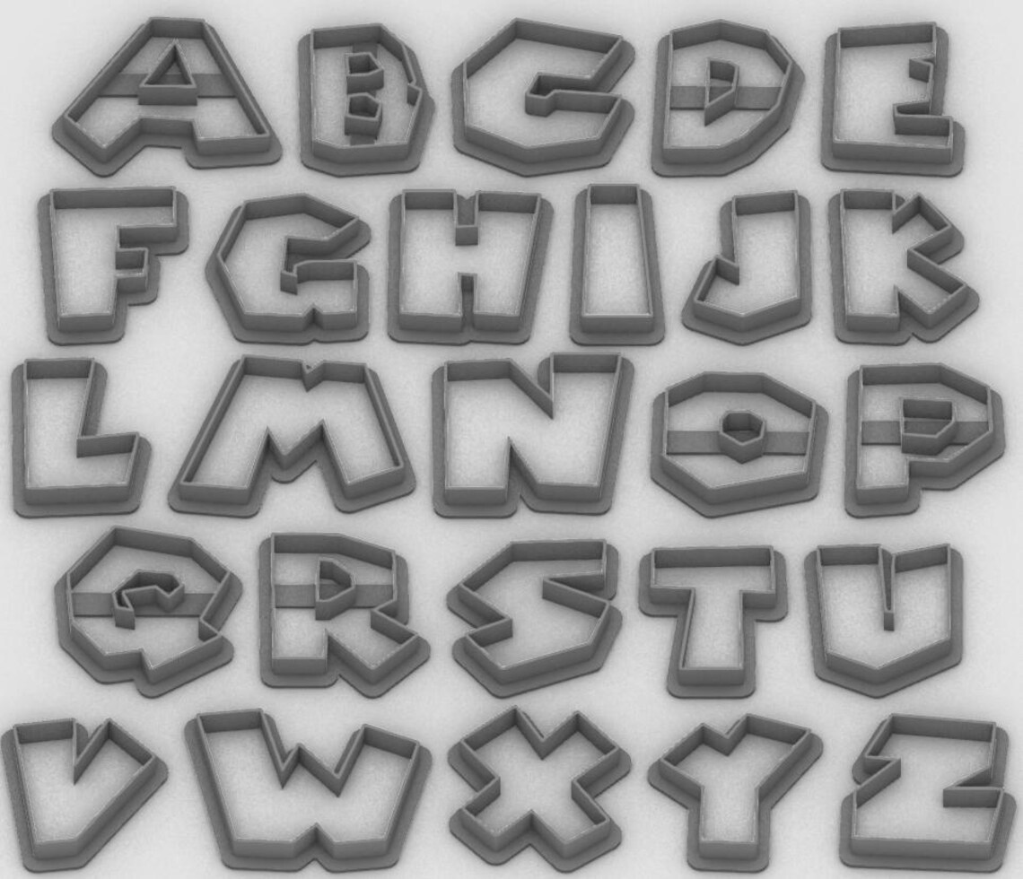 Roblox Alphabet and Numbers- Cookie Cutters (cutter - Stamps), Polymer ...