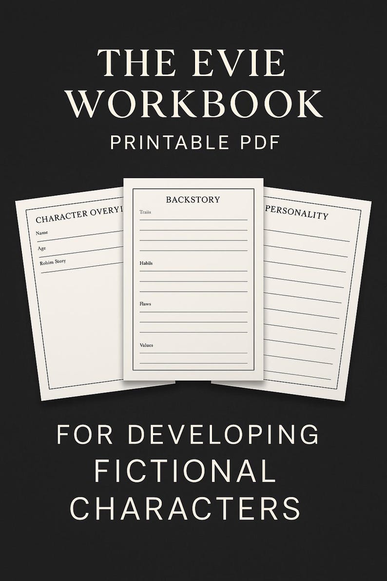 The Evie Workbook – Printable Character Development Journal for Writers ...