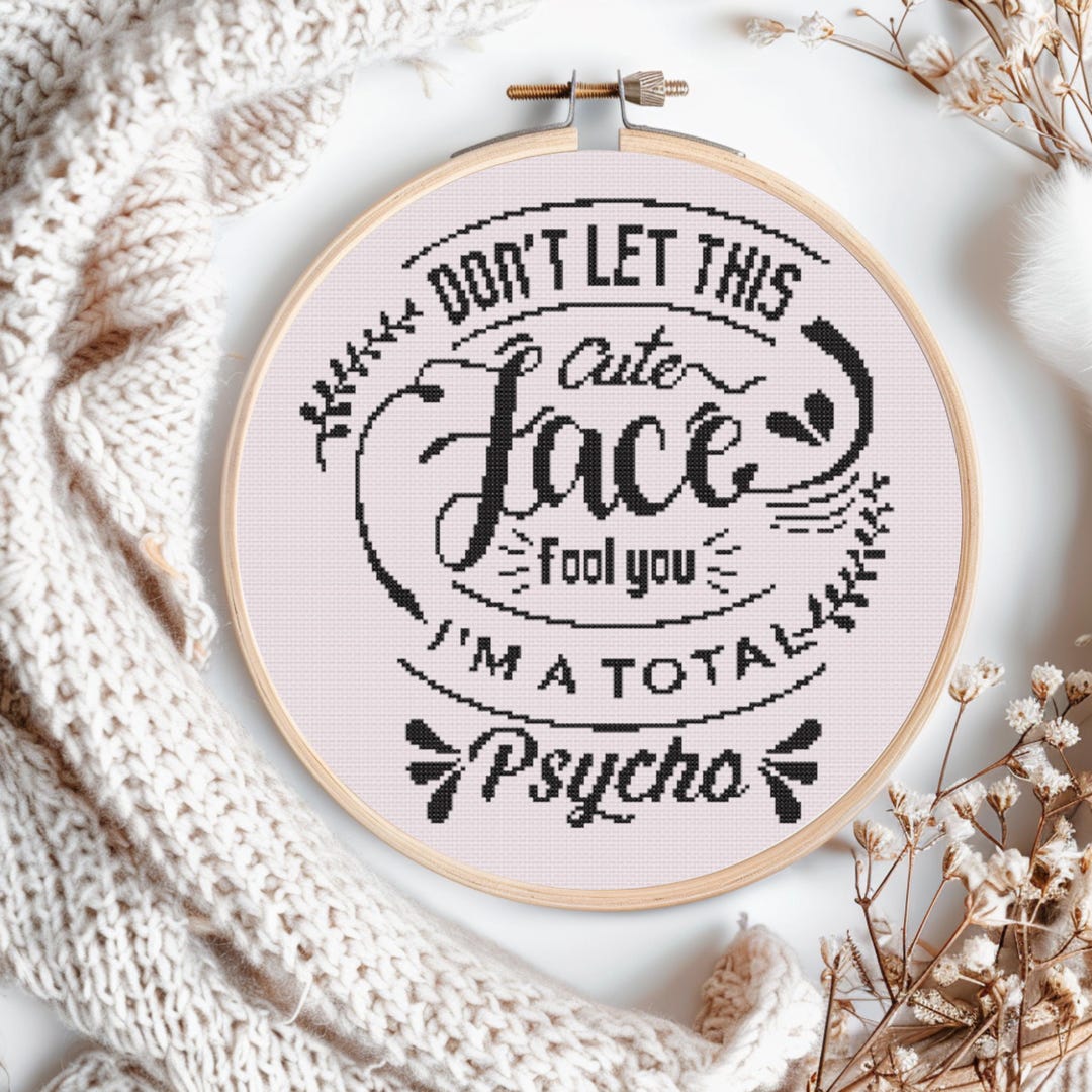 Total Psycho Cross Stitch Pattern (PDF Digital Download) - Etsy UK