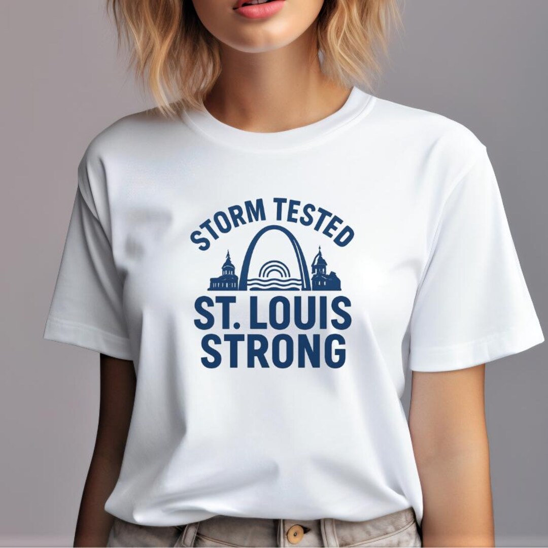 Storm Tested St. Louis Strong Tee - Casual T-shirt for Pride, Support ...
