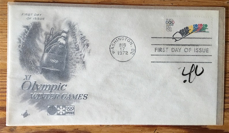 1972 Winter Olympic USPS First Day Issue Covers in Paper Sleeves - Etsy