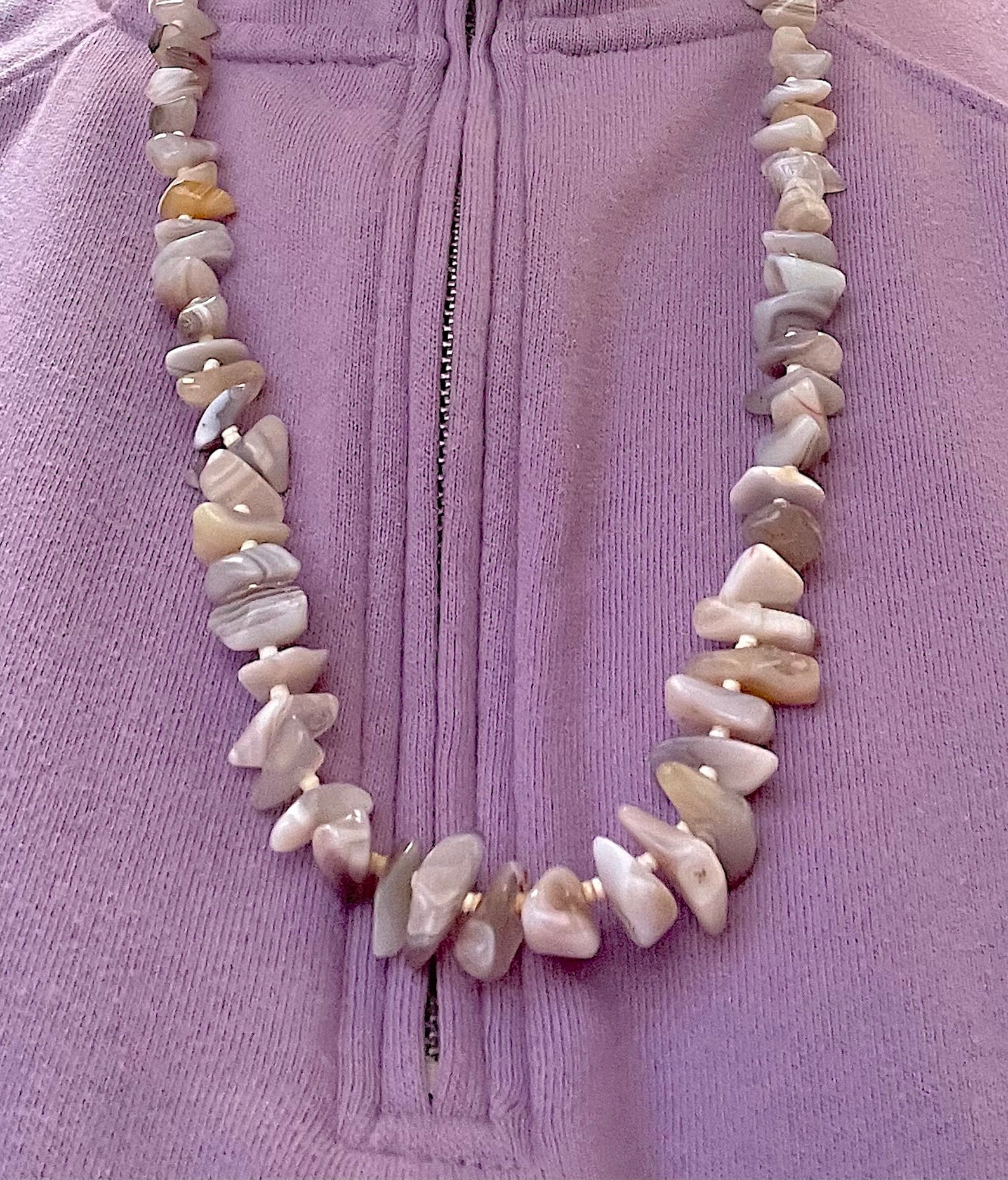 Vintage Santo Domingo Pueblo Graduated Banded Agate and Clam Shell ...