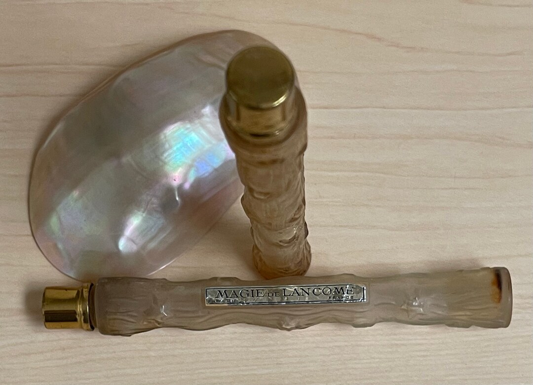 Pair of Lancôme “magie” Lalique Wand Baton Vintage Perfume Bottles in ...