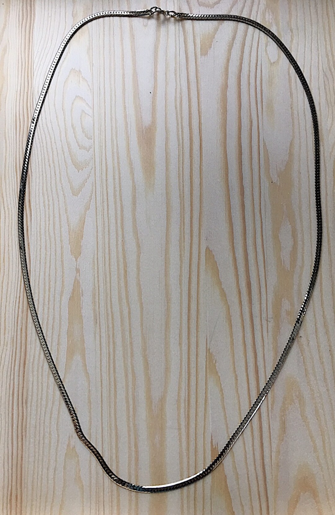 4mm 30 Inch Long Sterling Silver Herringbone Chain - Etsy